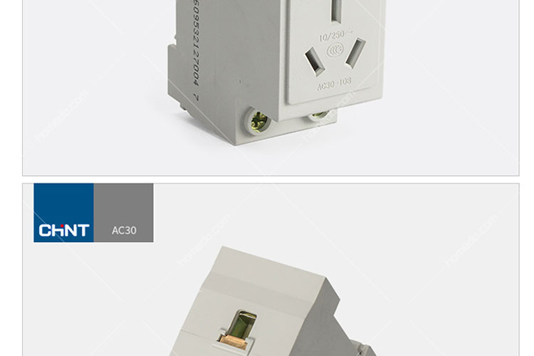 正泰（CHINT）模块插座三孔10A AC30-108_报价_价格_正泰开关/插座/插头批发采购_河姆渡B2B电子商务平台
