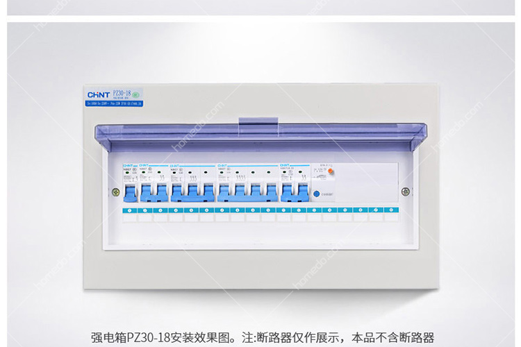 正泰(CHNT) 暗装配电箱 15回路 厚度1mm 单排 PZ30-15_报价_价格_正泰电工空气开关批发采购_河姆渡B2B电子商务平台